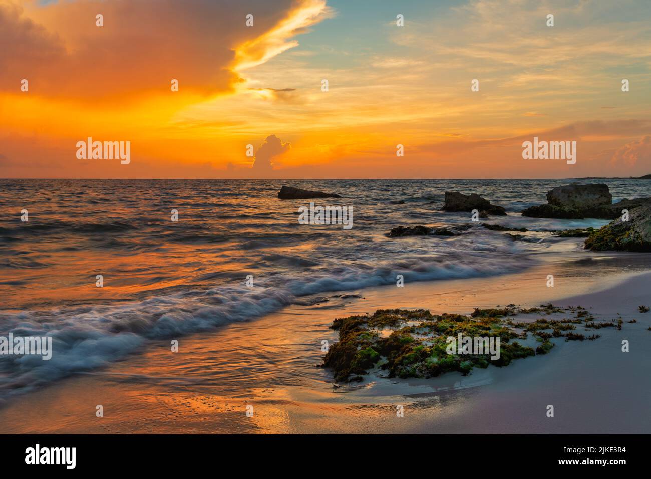 Beach Sunset Dominican Republic Stock Photo - Alamy