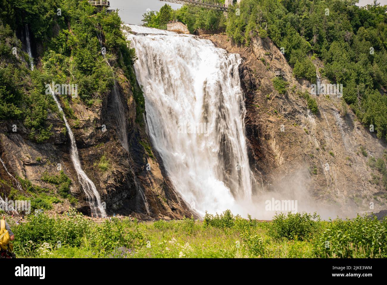 Montmorency Falls is a large waterfall on the Montmorency River in ...