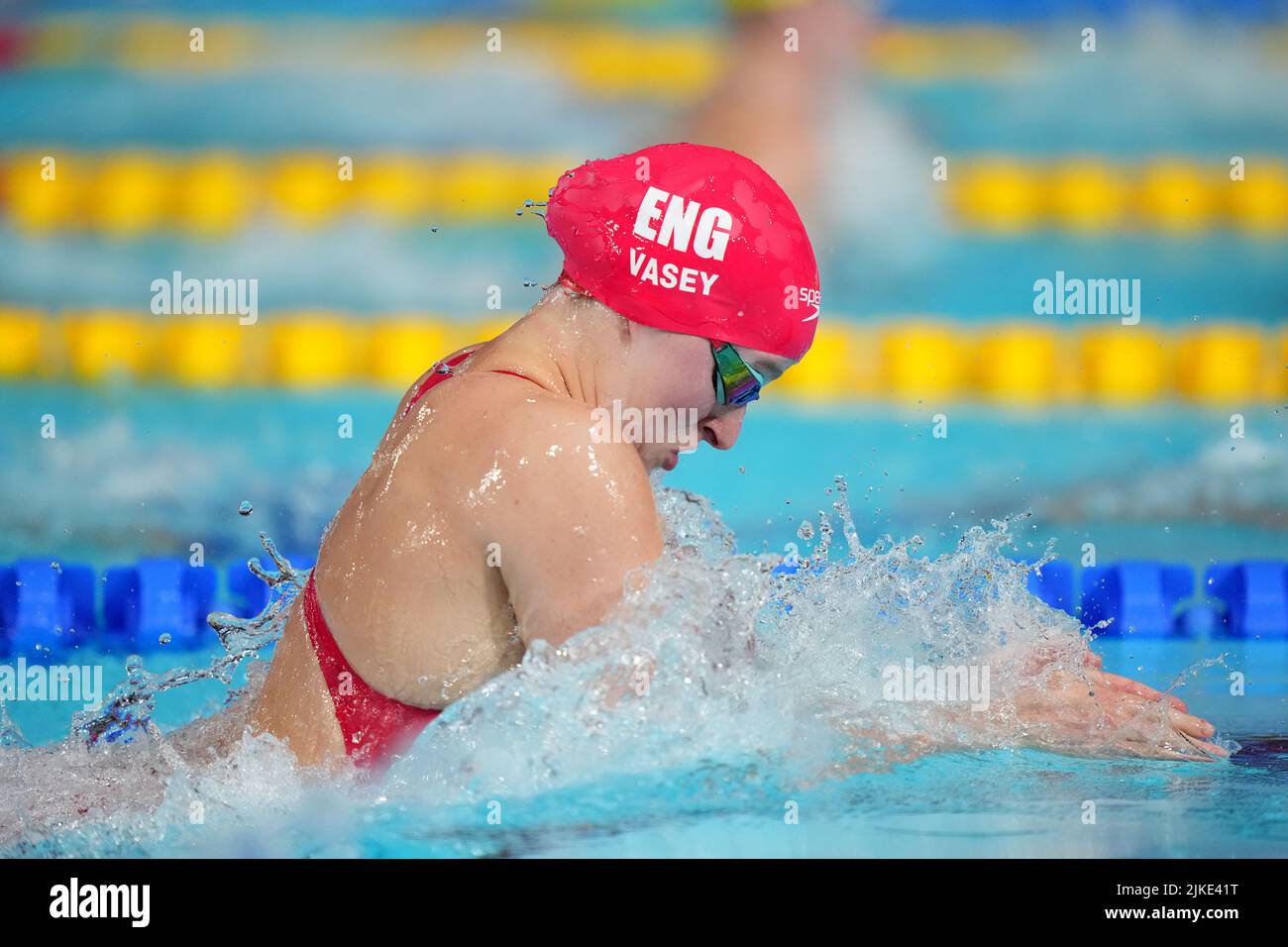 England’s Sarah Vasey in action during the Women’s 100m Breaststroke ...