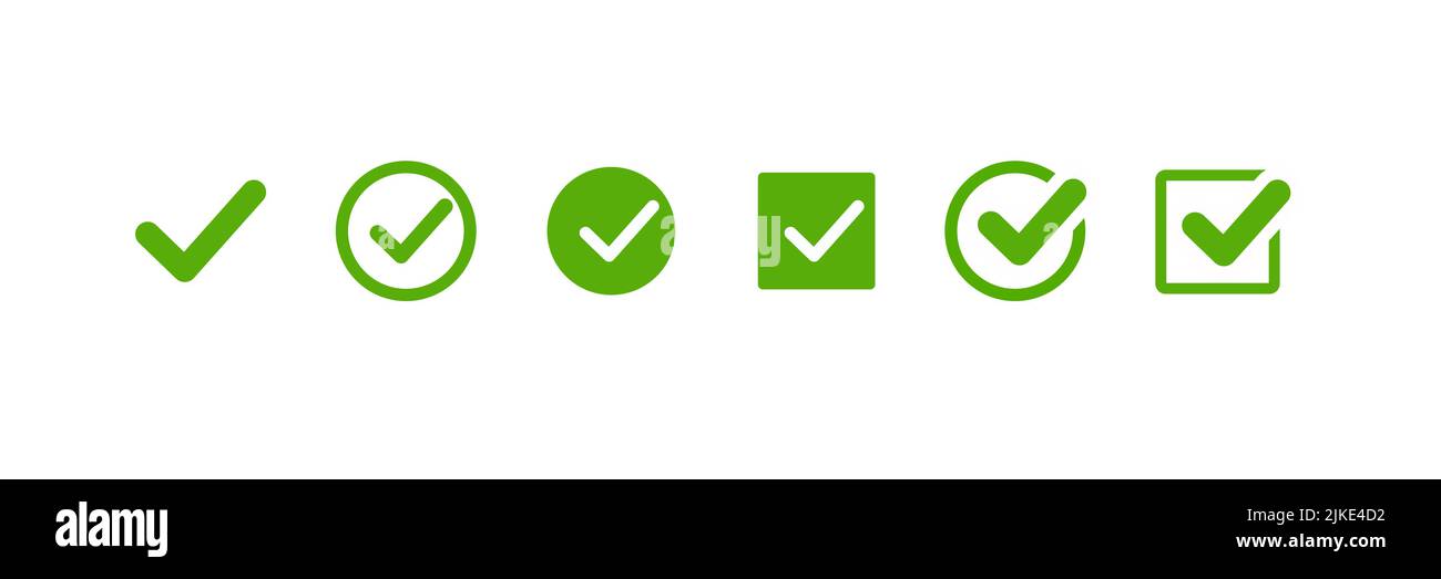 Set of different retro vector check marks or ticks. Confirmation ... Set of different retro vector check marks or ticks. Confirmation ...