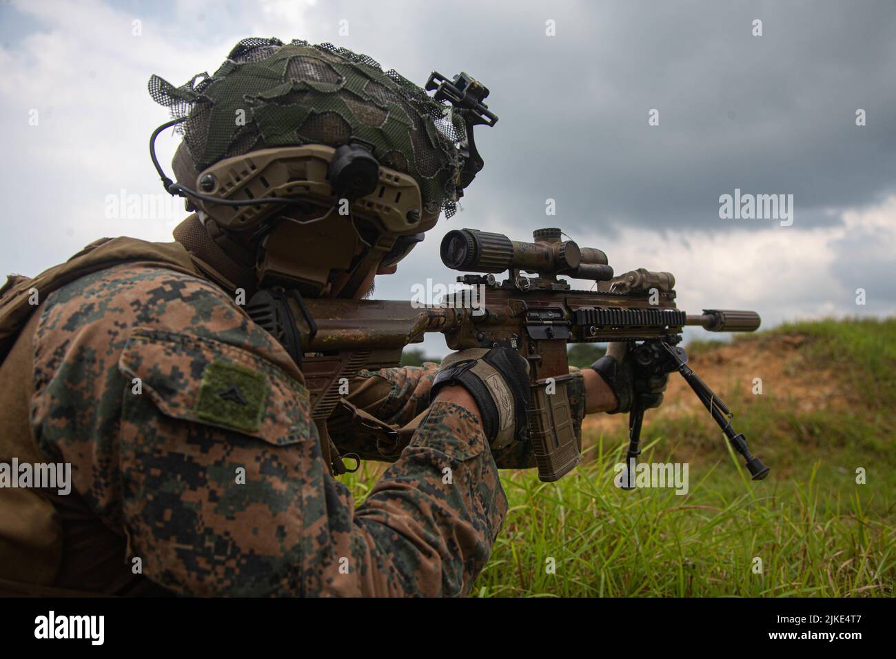 U.S. Marine Corps Lance Cpl. John Steele, a rifleman with 3d Battalion ...