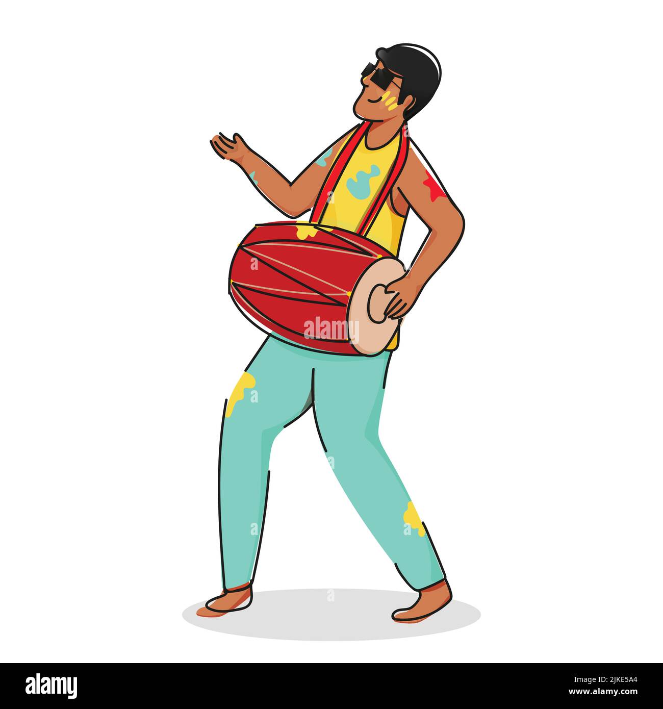 Dhol indian instrument Stock Vector Images - Alamy