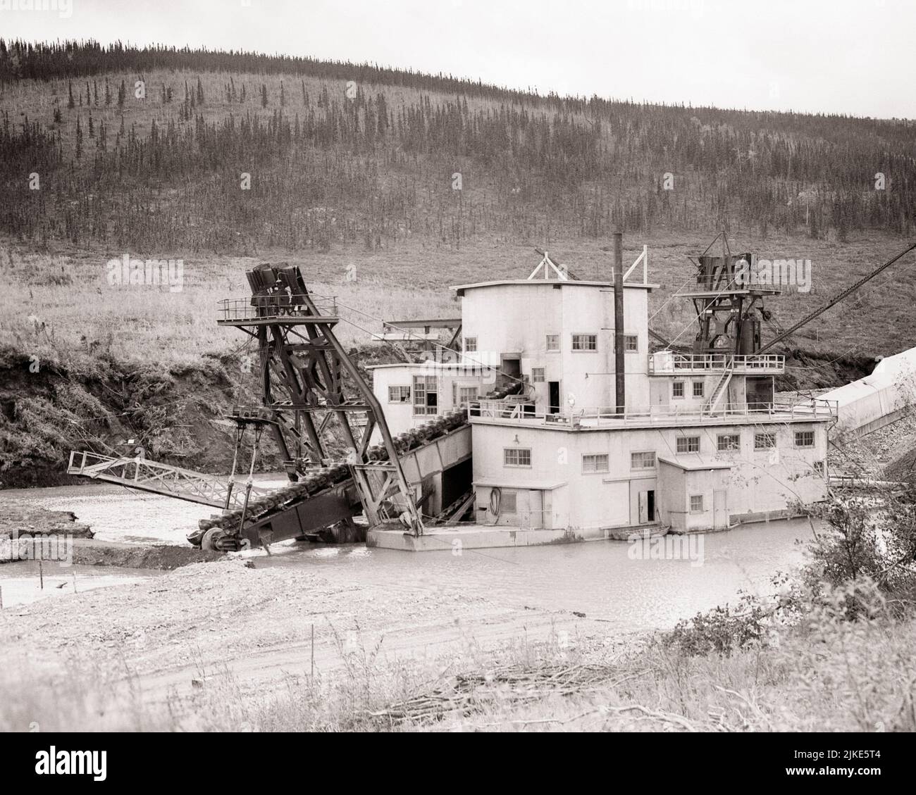 1930s HYDRAULIC GOLD MINING OPERATION ESTER CREEK MINE NEAR FAIRBANKS ...