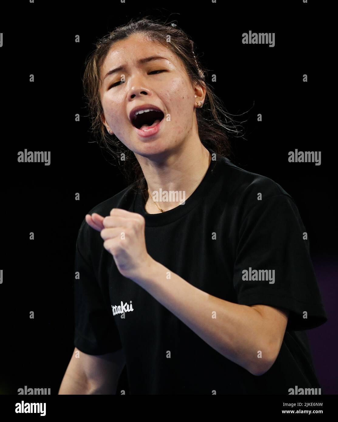Malaysia’s Ying Ho during the Women's Team Gold medal doubles match ...