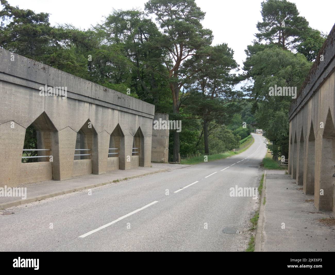 Erected in 1926, the Findhorn Bridge across the river on the former ...