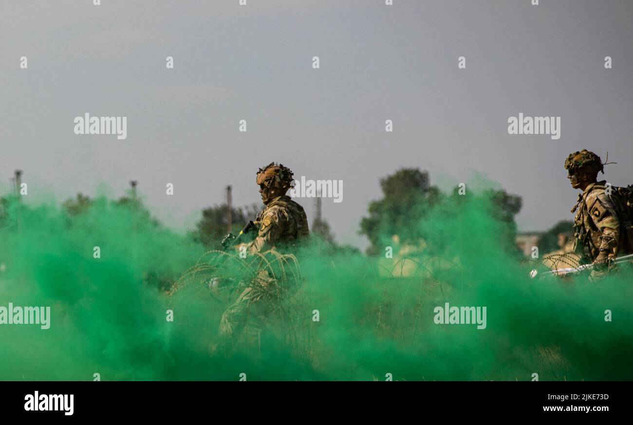 Two Soldiers assigned to the 2nd Brigade Combat Team “STRIKE”, 101st ...