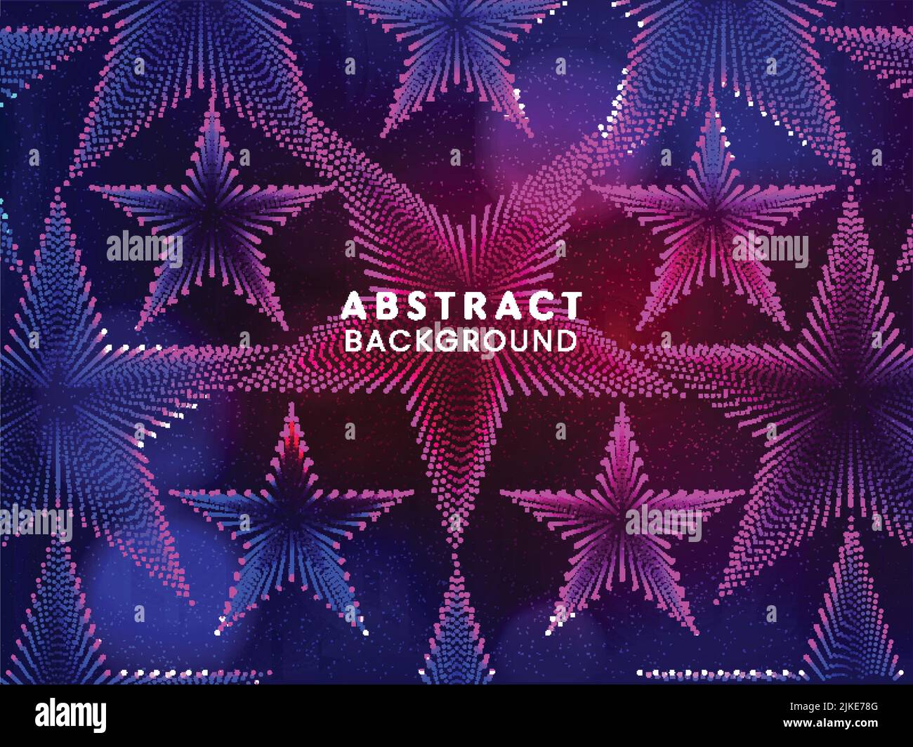 Abstract Star Shapes Composed Of Dots Background In Pink And Blue Color ...