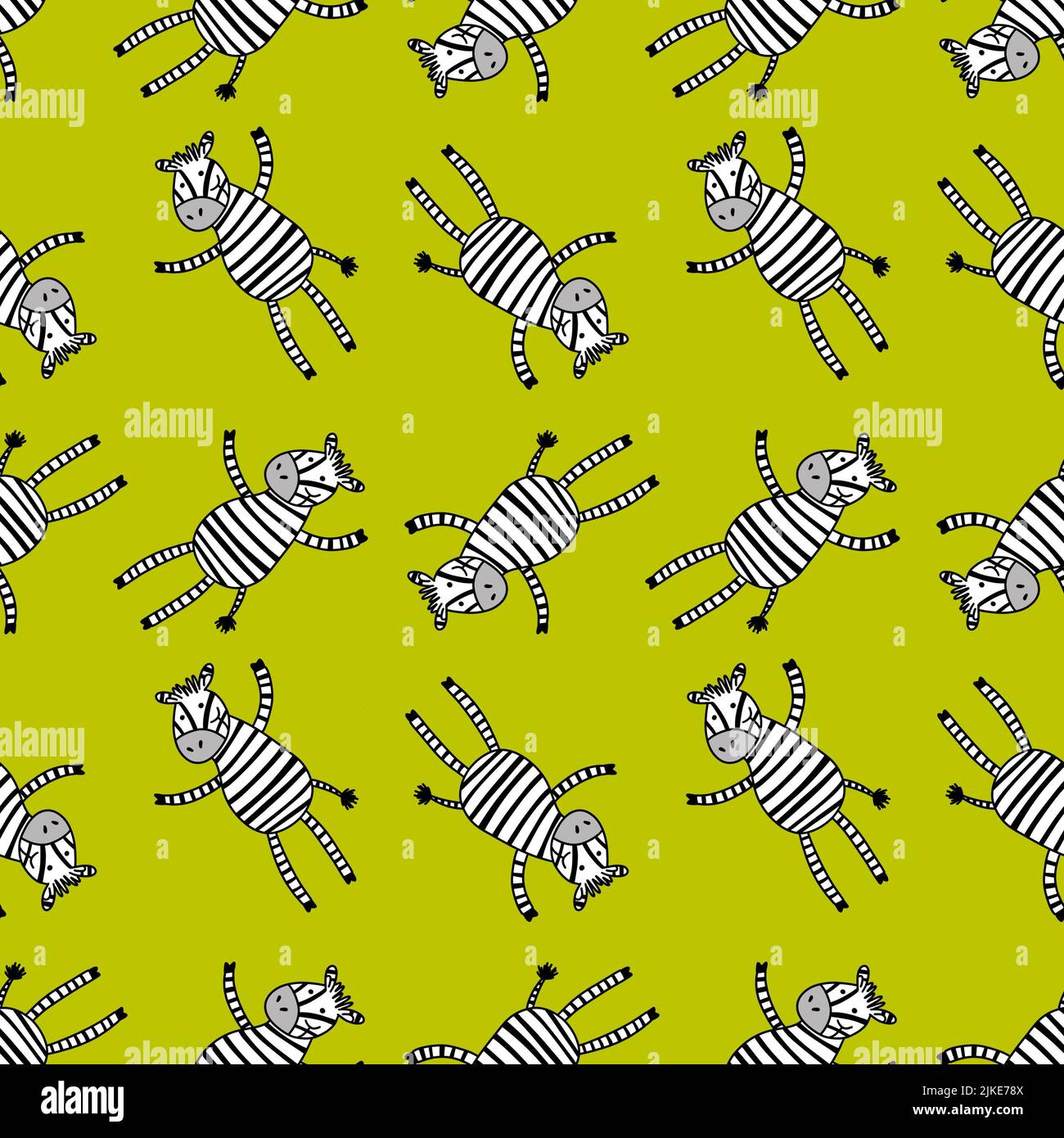 Cartoon kids animals seamless zebra pattern for wrapping paper and ...