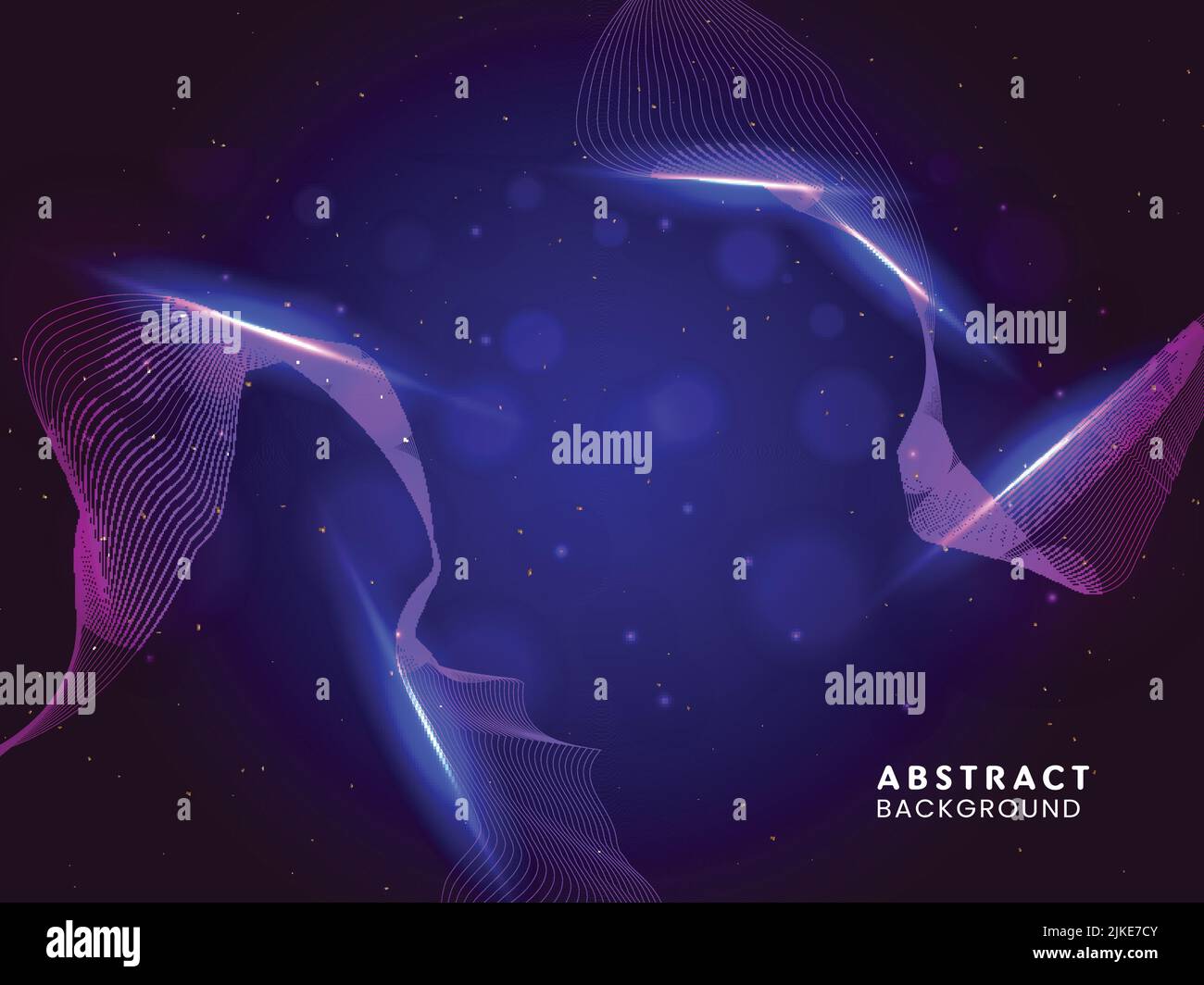 Abstract Bokeh Light Effect Background With Wavy Lines Movement Stock Vector Image & Art - Alamy