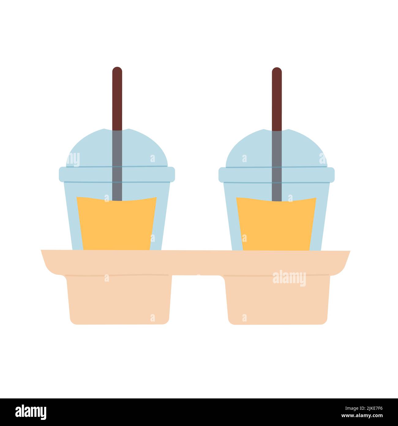 Fresh cocktails delivery services. Summer takeaway beverage vector ...