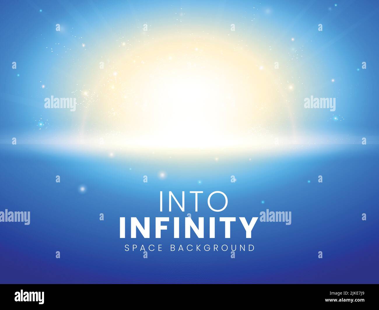 Abstract Into Infinity Space Background In Blue Color Stock Vector ...