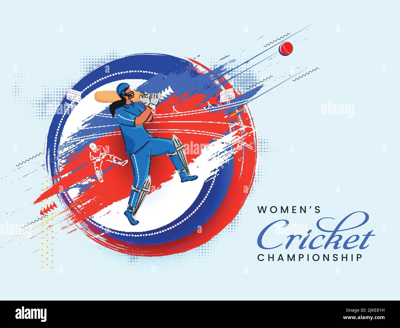 Women's Cricket Championship Concept With India Female Batter Player ...