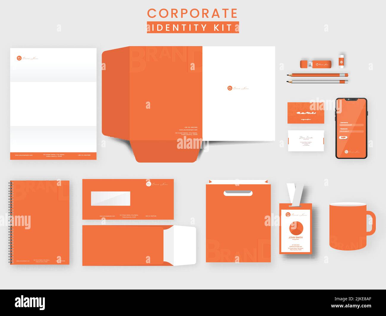 Corporate Identity Kit As Folder A4, Letterhead, Diary, Double-Side ...