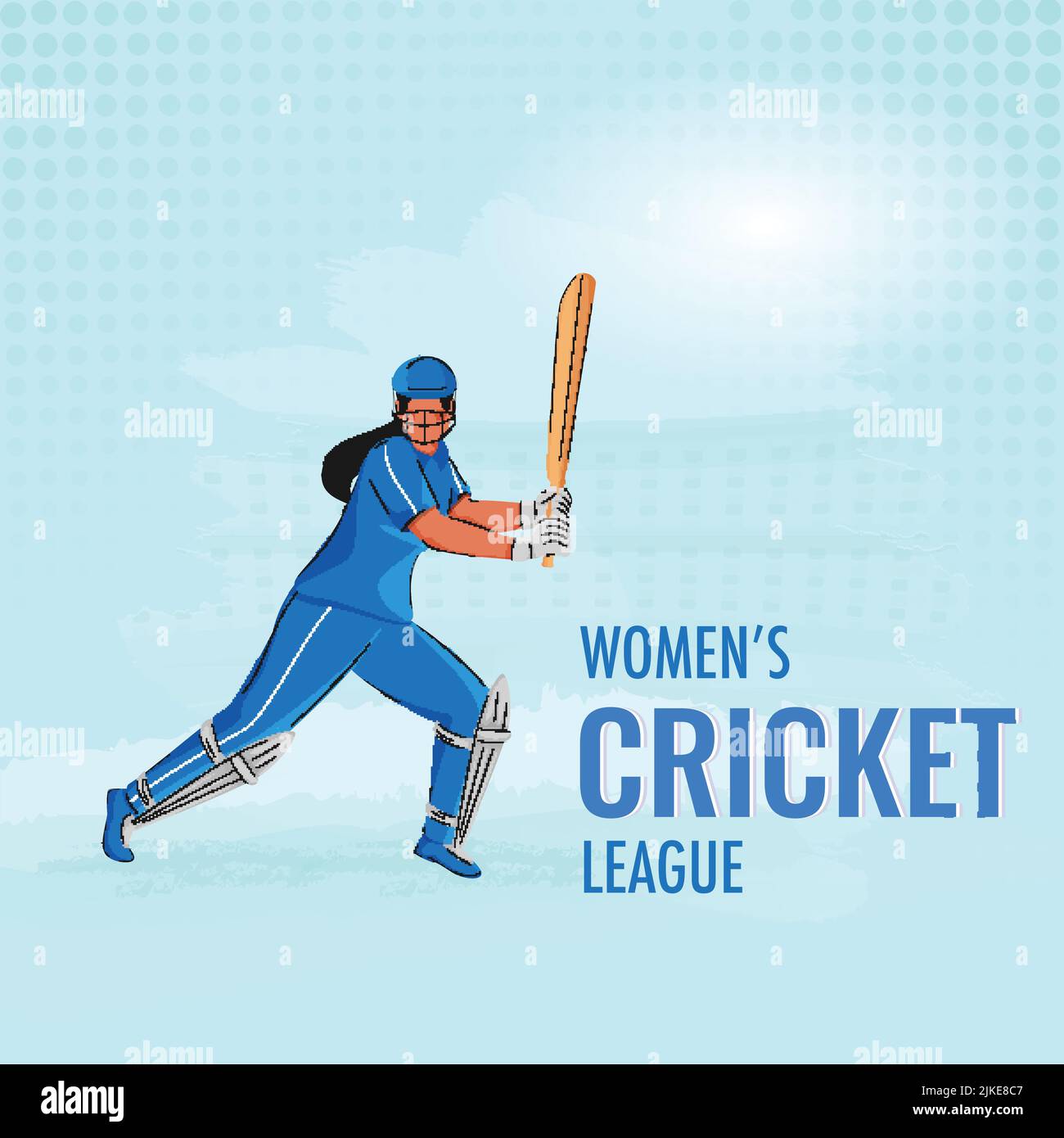Female cricketer bowling Stock Vector Images - Alamy