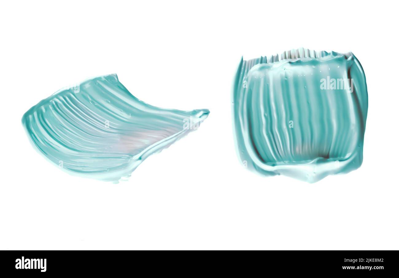 Pastel mint beauty swatch, skincare and makeup cosmetic product sample ...