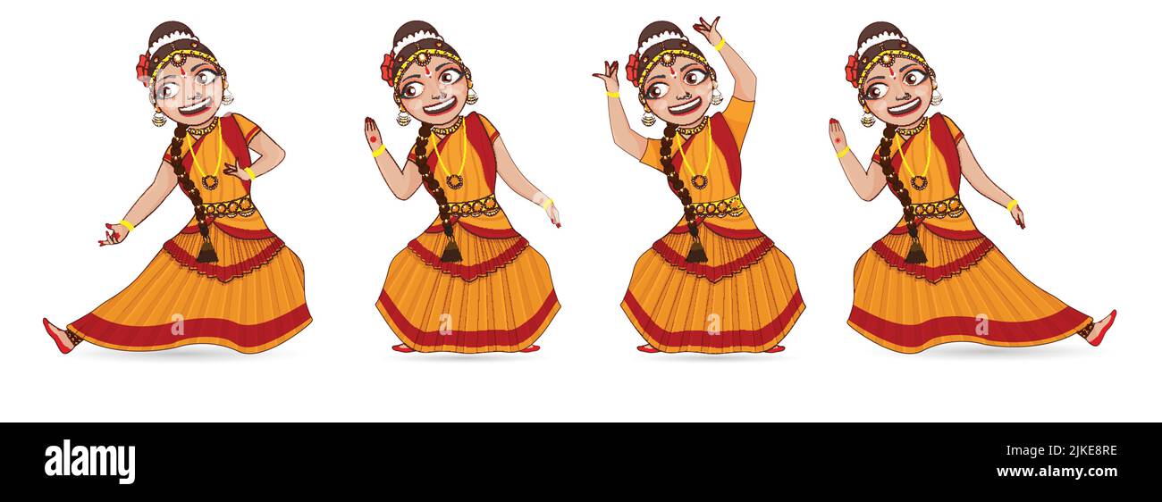 Portrait poses traditional dress Stock Vector Images - Alamy