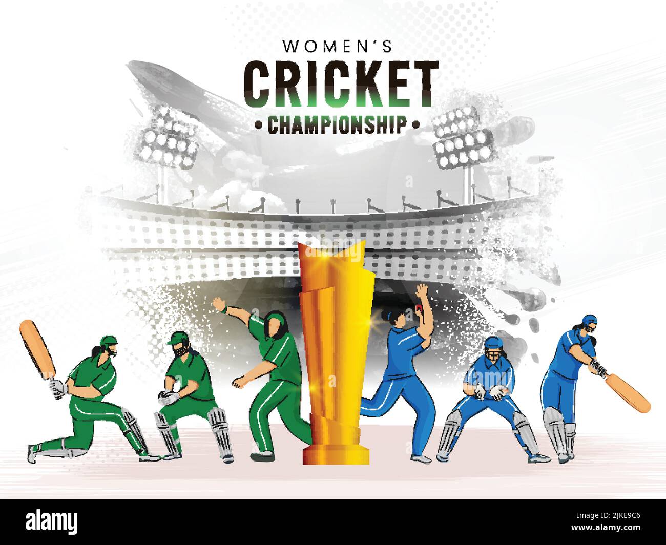 India women's cricket team Stock Vector Images - Alamy