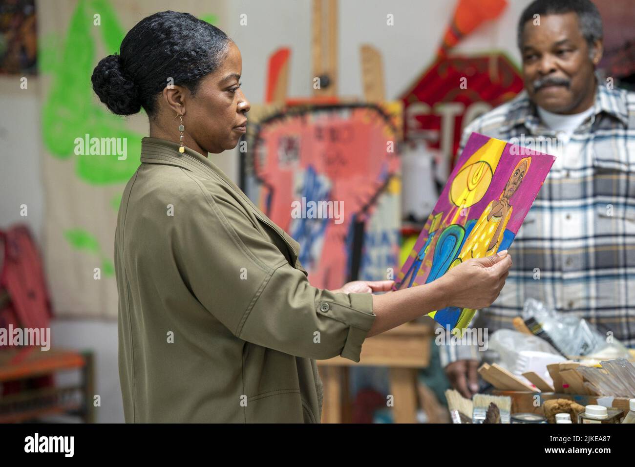 FLATBUSH MISDEMEANORS, from left: Gameela Wright, Ray Anthony Thomas ...
