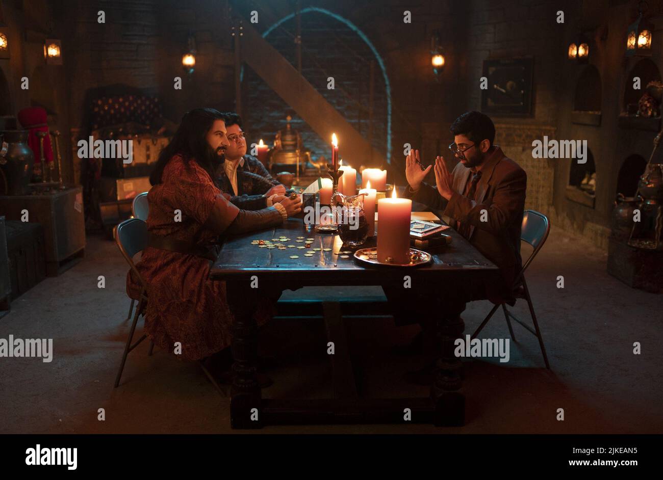 WHAT WE DO IN THE SHADOWS, from left: Kayvan Novak, Harvey Guillen, Anoop Desai, The Grand ...