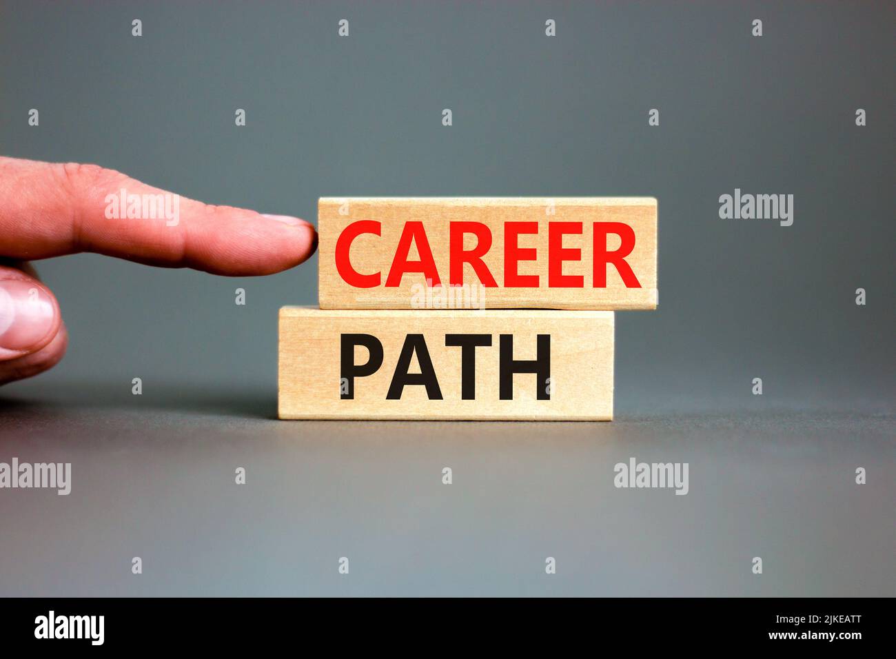 Career path symbol. Concept words Career path on wooden blocks on a ...