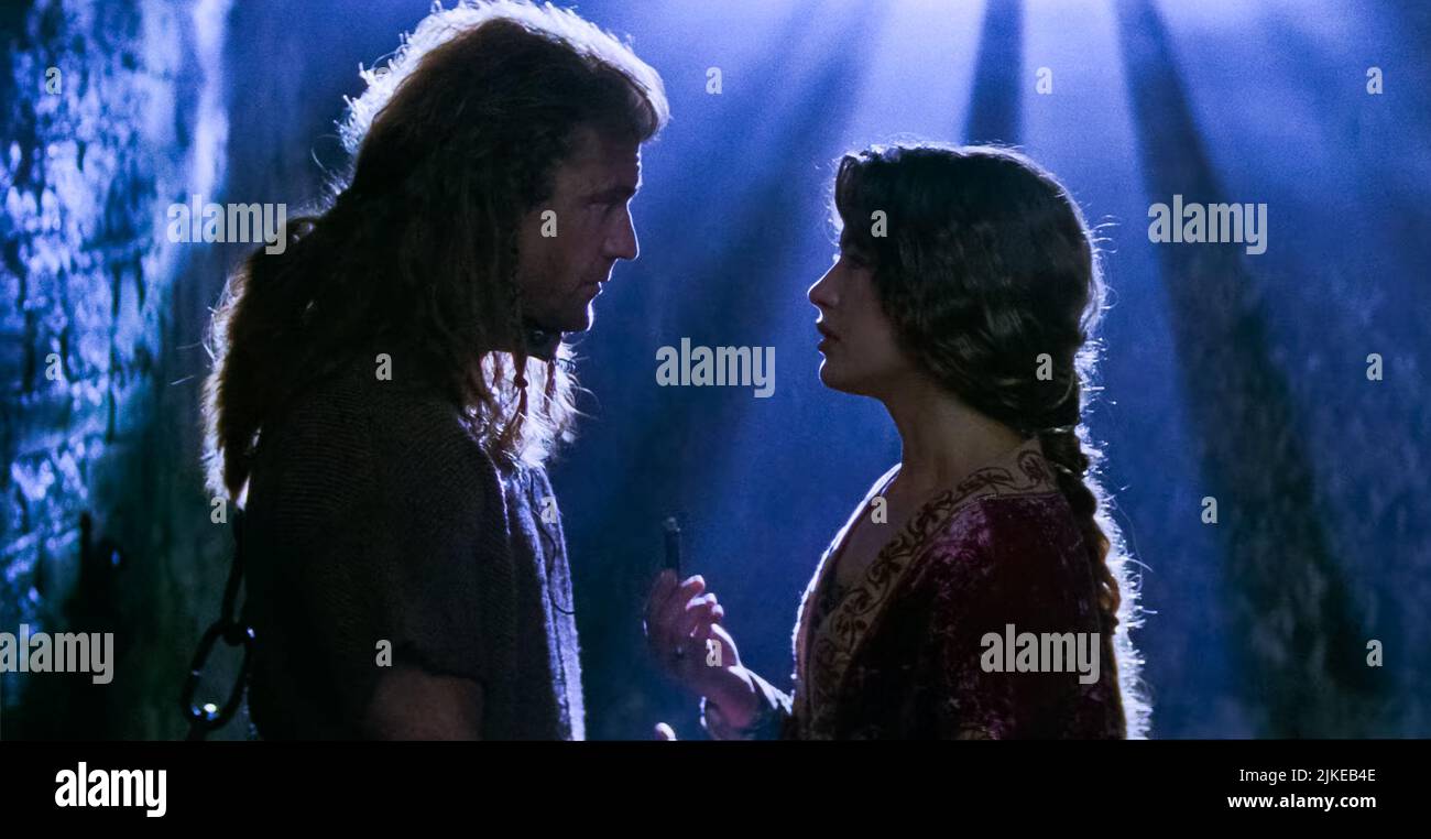 USA. Mel Gibson and Sophie Marceau in a scene from the (C)Paramount ...