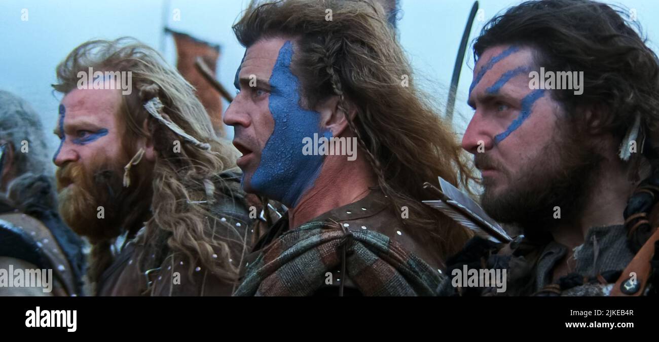 USA. Mel Gibson, Brendan Gleeson, and David O'Hara in a scene from the ...