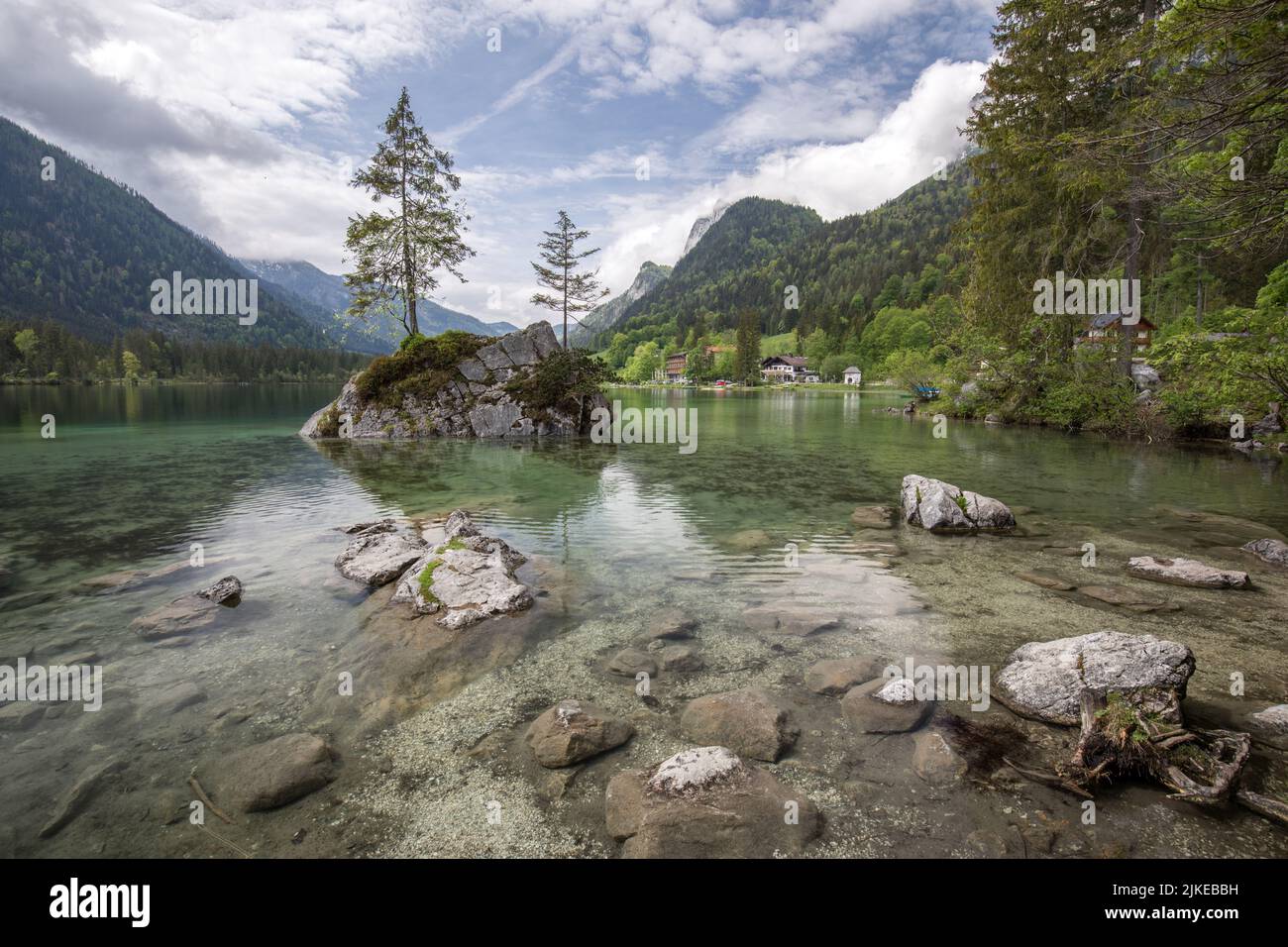 the idyllic hintersee in bavarian ramsau Stock Photo - Alamy