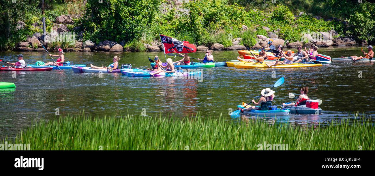 Wausau, Wisconsin, USA, July, 30, 2022: 8th Annual Paddle Pub Crawl on ...