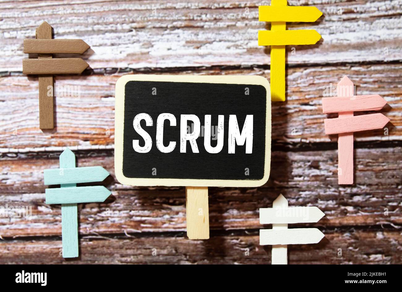 scrum. text on white paper over torn paper background Stock Photo - Alamy