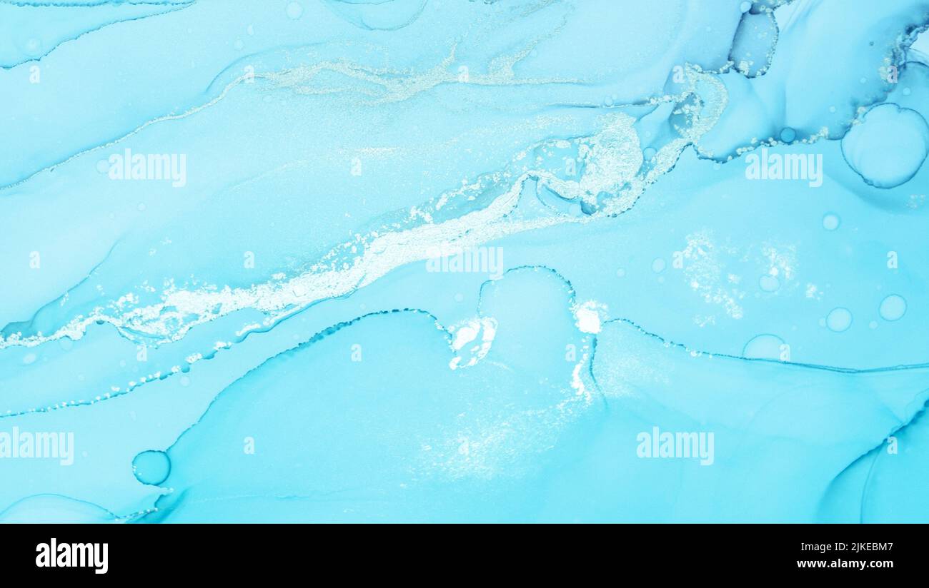 Ink Colours Mix Water. Art Flow Background. Indigo Liquid Print. Mixing ...