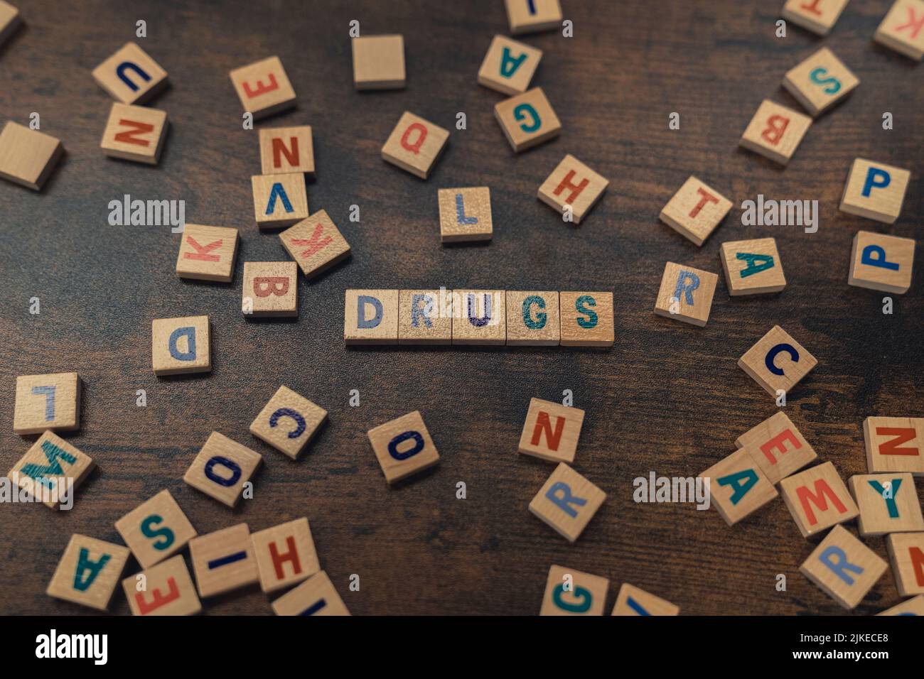 The dangerous concept of drug abuse depicted by symbolic word puzzles ...