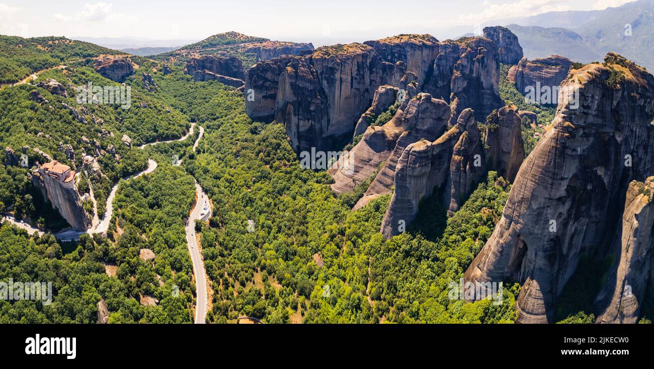 Meteora aerial view hi-res stock photography and images - Alamy