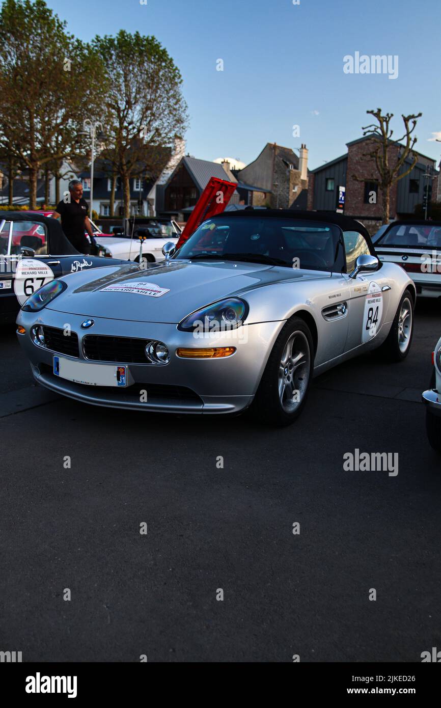 A vertical view of a BMW Z8 Alpina car during Rallye des Princesses ...