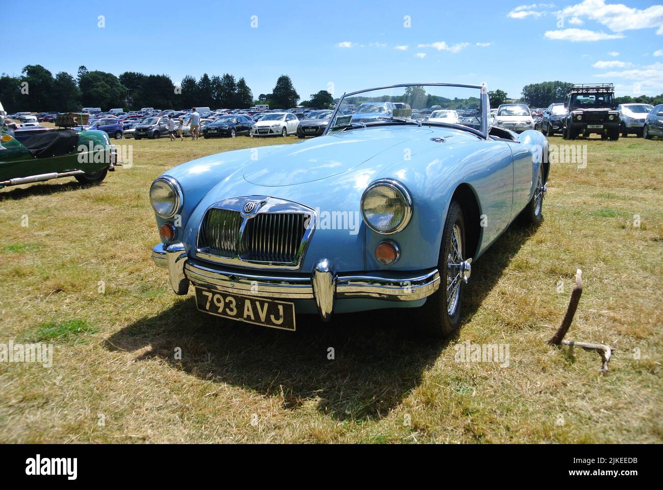 A 1962 MG 1600 Mk2 sports car parked on display at the 47th Historic ...