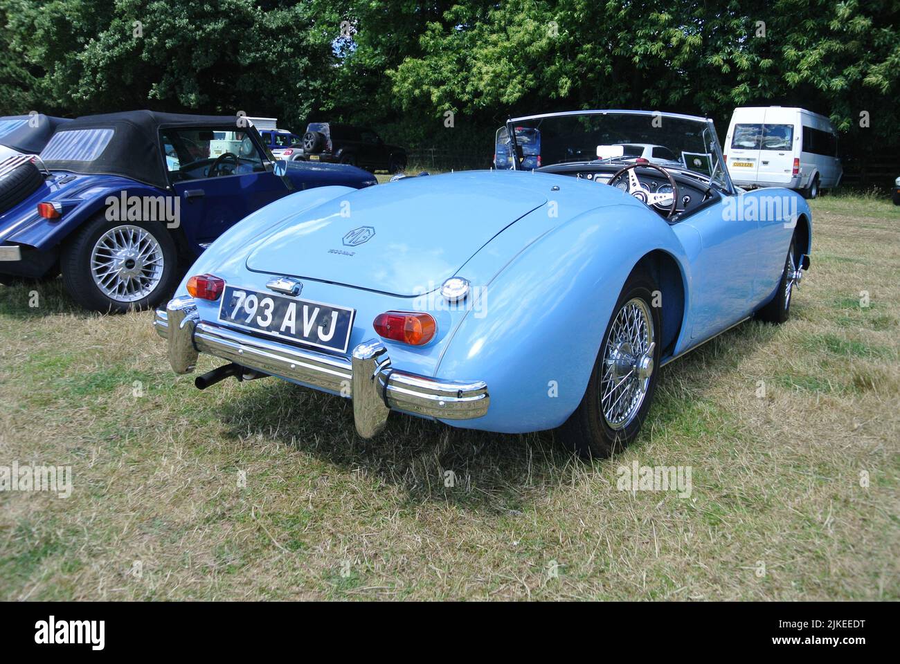A 1962 MG 1600 Mk2 sports car parked on display at the 47th Historic ...