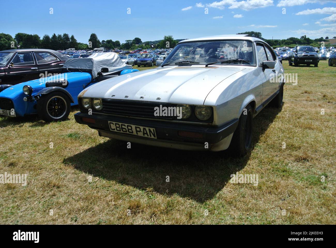 A 1985 Ford Capri 1.6 Laser parked on display at the 47th Historic ...