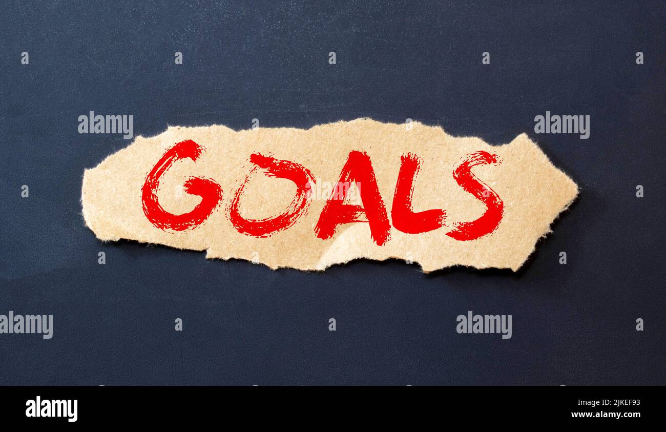 The word Goal,abstract written on a blackboard Stock Photo - Alamy