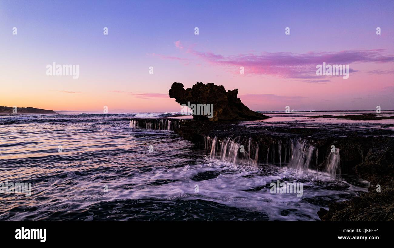 Dragons head at number 16 beach, located Rye, Victoria Australia Stock ...