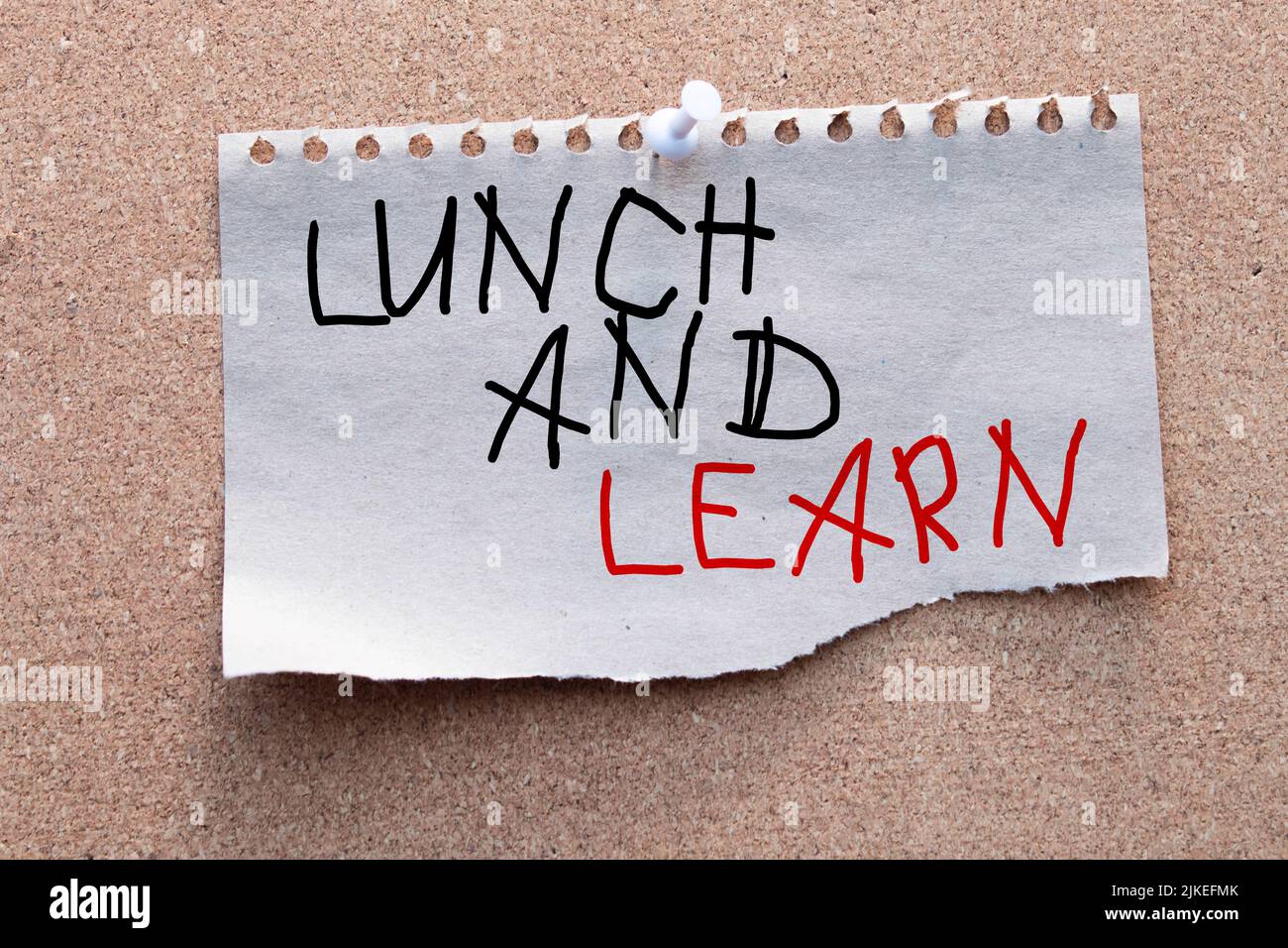 Lunch and Learn, A spiral Notepad that has the words Lunch and Learn ...