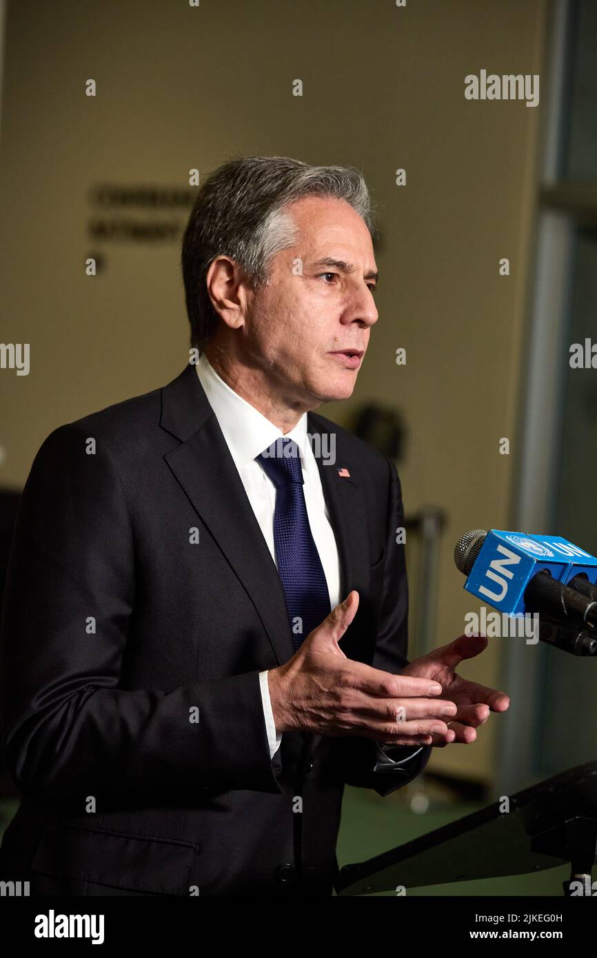 New York, NY, USA. 1st Aug, 2022. United States Secretary of State ...