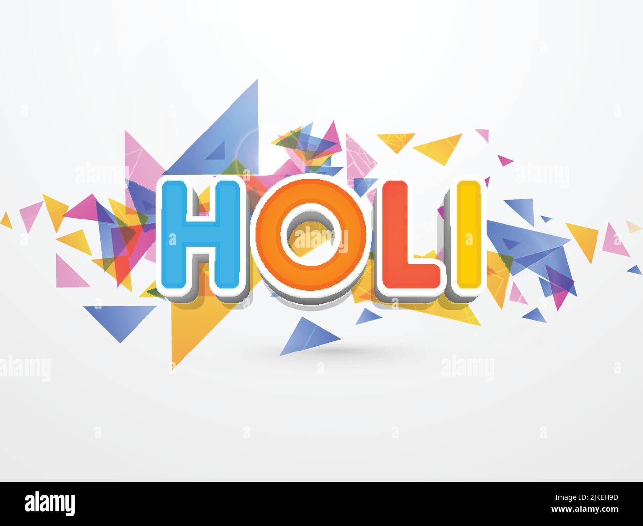 Indian festival of colours, colourful Happy Holi text with colourful ...
