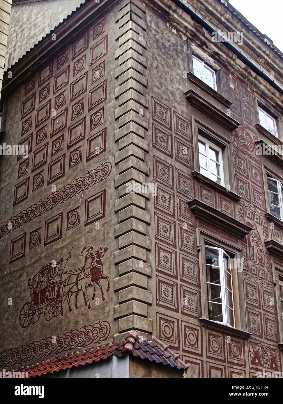 Some details of Warsaw, (Poland) with its very varied architecture ...