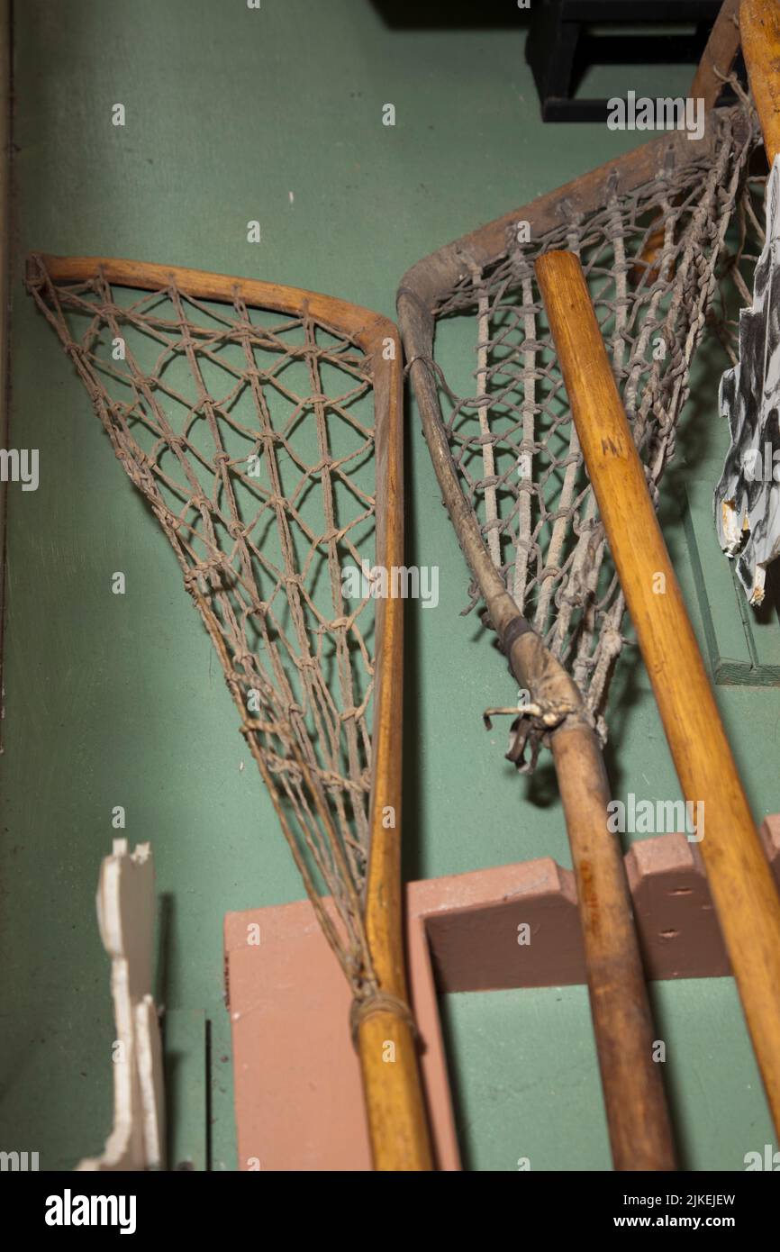 Made from wood and leather netting On display at the Tuscarora Indian ...