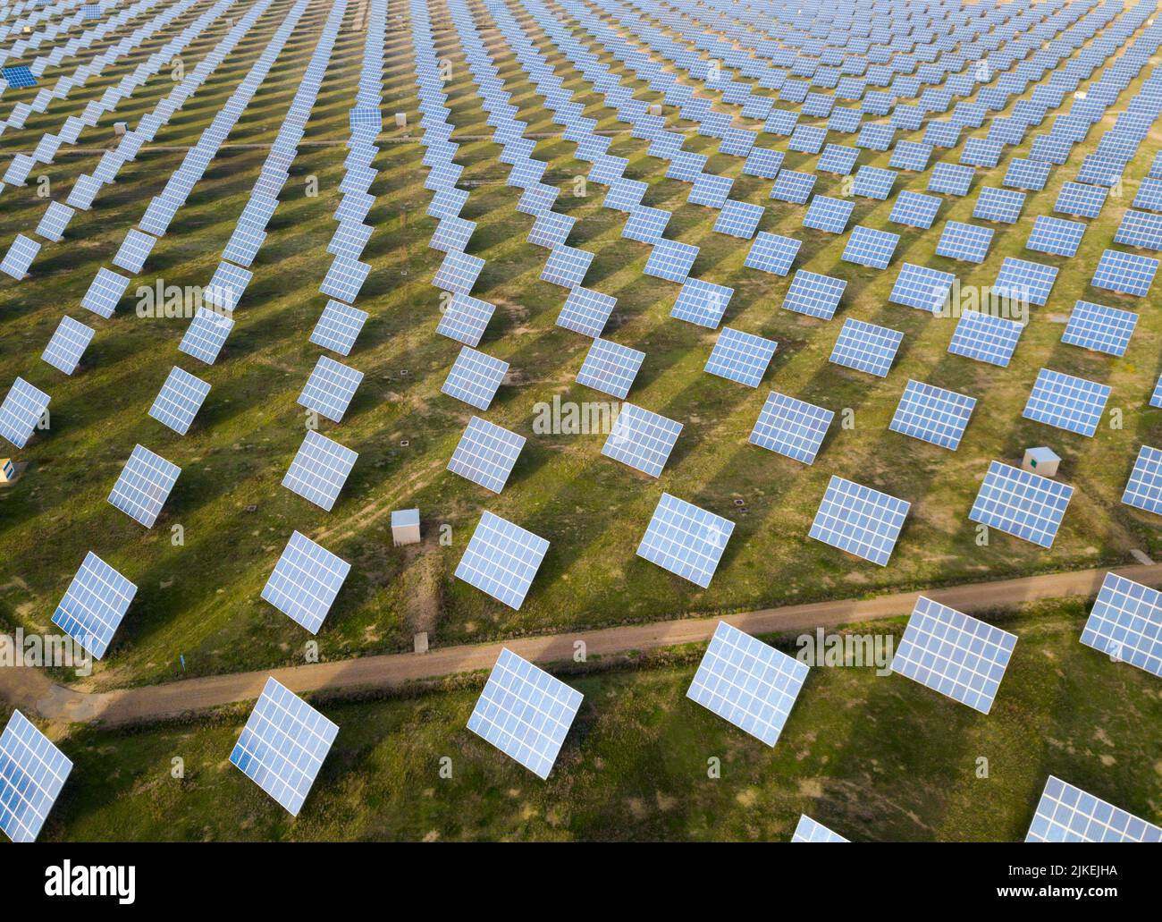 Top view of large solar power station Stock Photo - Alamy