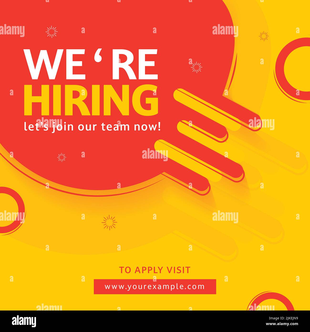 We're Hiring, Join Our Team Poster Design In Red And Orange Color Stock Vector Image & Art - Alamy