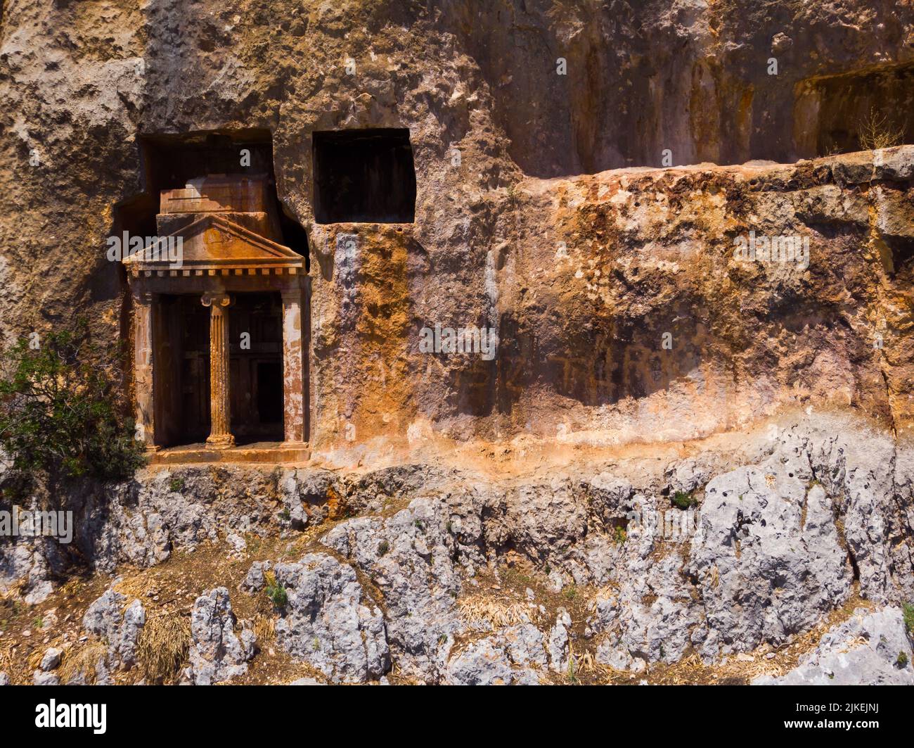 Kyaneai rock temple tomb Stock Photo - Alamy