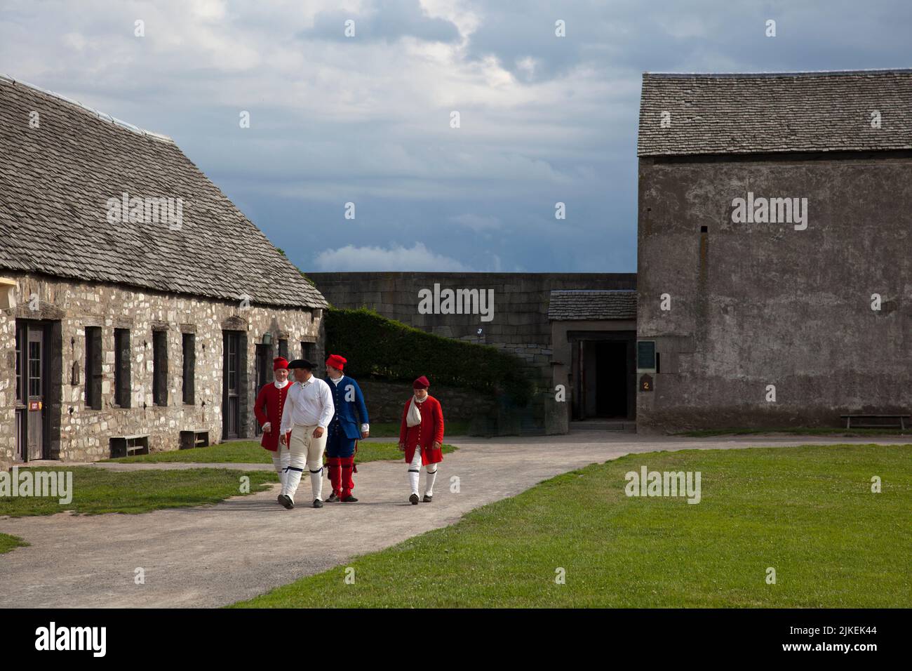 dressed in 1812 period costumes. Old Fort Niagara State Park, NY Stock ...