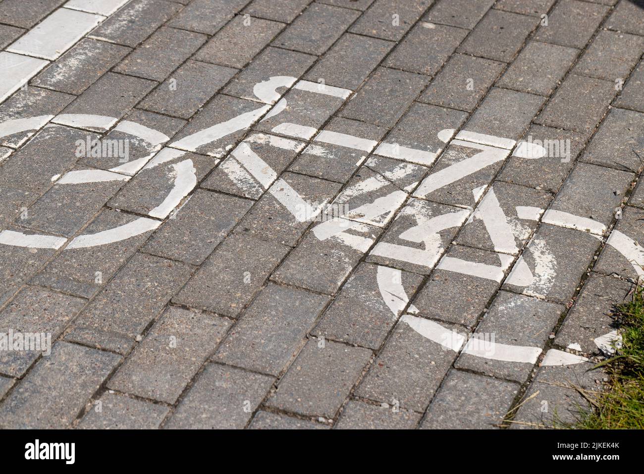 Painted on the roads surface hi-res stock photography and images - Alamy