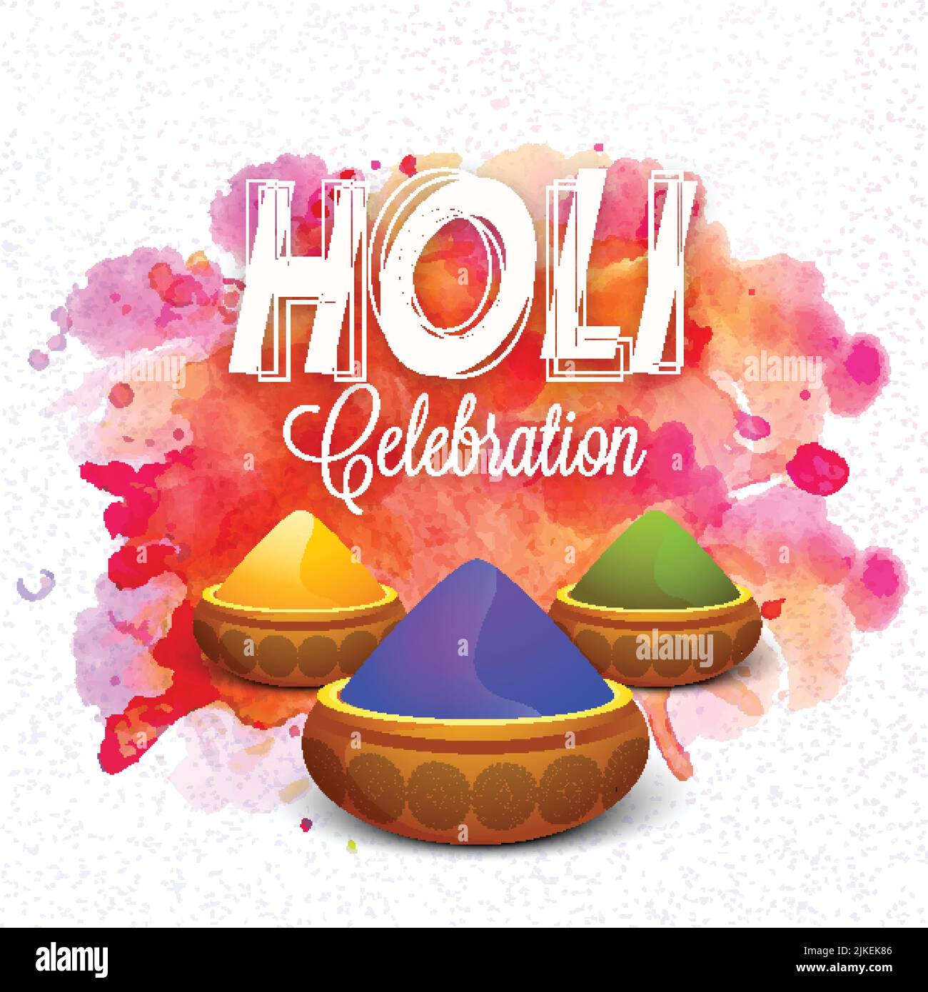 Indian festival of colours, Happy Holi concept with shiny drycolours ...