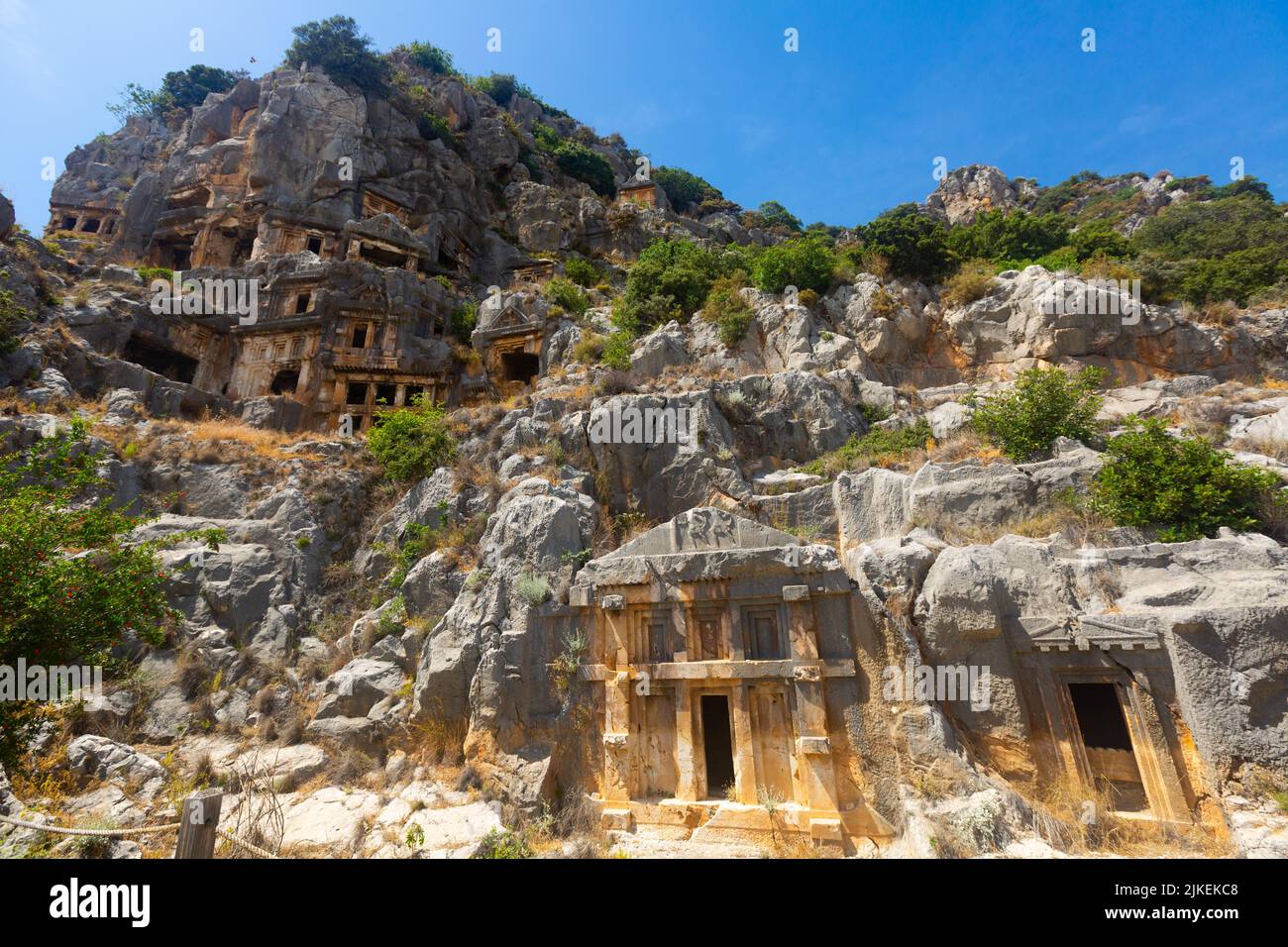 Lycian rock tombs in Myra ancient city of Antalya Stock Photo - Alamy